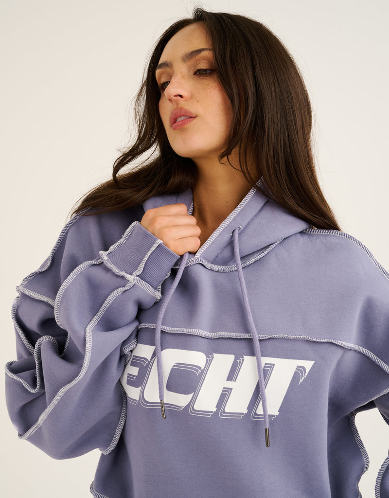 Track Hoodie - Washed Blue